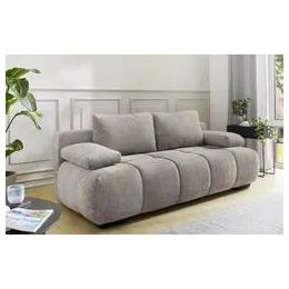 Jockenhöfer Schlafsofa JOCKENHÖFER GRUPPE "Reno", greige, B:213cm T:101cm, Korpus: 100% Polyester;Kissen: 100% Polyester, Sofas, mit Gästebettfunktion und Bettkasten, Kuschelstoff