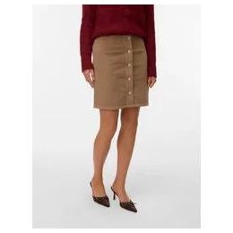 Véro Moda Cordrock VERO MODA "VMETTA HR SHORT CORD SKATER SKIRT NOOS", Damen, Gr. XL (42), silber mink, Cord, Obermaterial: 98% Baumwolle, 2% Elasthan, unifarben, kurz, Röcke
