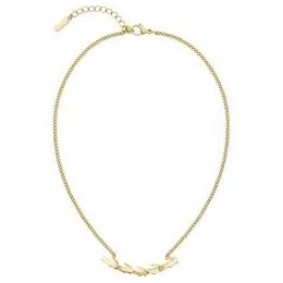 Edelstahlkette Lacoste "CROCODILE", gelbgoldfarben, Halsketten, Damen, ohne Stein, Edelstahl, L: 45,5 B: 2mm, wahlweise mit oder ohne Stein, B:2mm