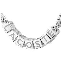 Edelstahlkette Lacoste "SCRIPT", edelstahlfarben, Halsketten, Damen, Edelstahl, L: 58 B: 4mm, B:4mm