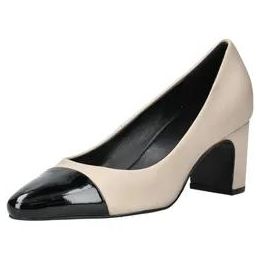 Högl Pumps HÖGL "Högl Pumps Leder", Damen, Gr. 39, beige, schwarz, Leder, Schuhe