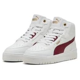 Sneaker Puma "SHUFFLE DOWNTOWN MID JR", Gr. 35,5, Puma weiß, team regal rot, Puma gold, Synthetik, Schuhe