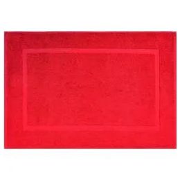 Badematte Dyckhoff "Kristall" Gr. 20, rot, H:2mm, Baumwolle, Badematten, 2er Set Hotelmatte