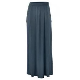 Maxirock Aniston CASUAL, Damen, Gr. 42, marine, Single Jersey, Obermaterial: 95% Viskose, 5% Elasthan, unifarben, figurumspielend knöchelfrei, Röcke, im Marine Look