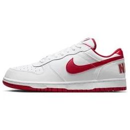 Sneaker Nike SPORTSWEAR "BIG LOW", Gr. 45, weiß, gym rot, Leder, Synthetik, Schuhe