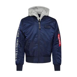 Alpha Industries Jacke Herren Größe XL navy / graumeliert / rot / weiß