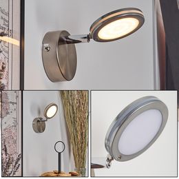 hofstein Sarnadinha Wandleuchte LED Nickel-Matt, 1-flammig