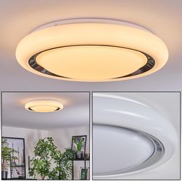 hofstein Kaas Deckenleuchte LED Chrom, Wei&szlig;, 1-flammig