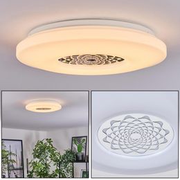 hofstein Kaas Deckenleuchte LED Chrom, Wei&szlig;, 1-flammig