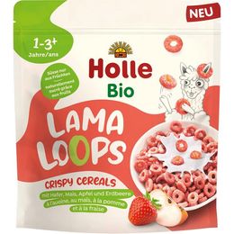 Kindermüsli Knusper Lama Loops mit Hafer, Mais, Apfel & Erdbeere, ab 1 Jahr Holle