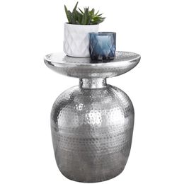KADIMA DESIGN Dekotisch ENNS: Orientalisch, Hammerschlagstruktur, Aluminium, 15 kg Belastbarkeit