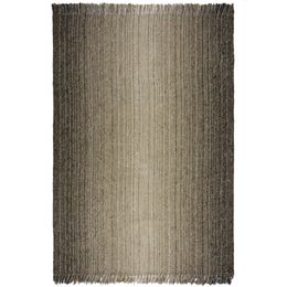 Luxus Handgewebter Teppich - Jute & Wolle Mix - "Weaver". Farbe: Grau, 80x150 cm KADIMA DESIGN