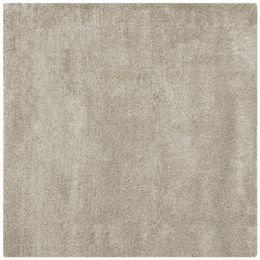 Strapazierf&auml;higer & Kuscheliger Hochflor-Teppich "Lyne". Farbe: Beige, 200x200 cm KADIMA DESIGN