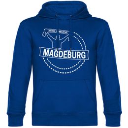 multifanshop Kapuzen Sweatshirt - Magdeburg - Meine Fankurve - Druck wei&szlig; - Hoodie