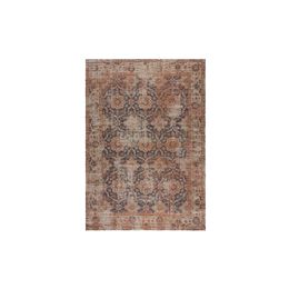 Handgewebter Vintage Teppich in Rot-Blau, Jute & Chenille, Leicht zu pflegen - "Wensley", 160x230 cm KADIMA DESIGN