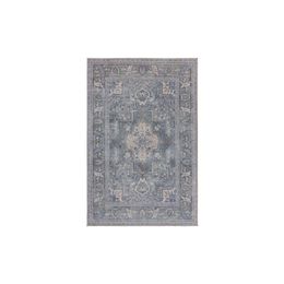Maschinenwaschbarer Traditioneller Vintage-Teppich aus recycelten Fasern, rutschfest - "Hald". Farbe: T&uuml;rkis, 160x230 cm KADIMA DESIGN