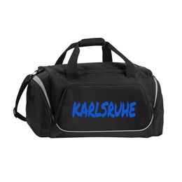 multifanshop Sporttasche - Karlsruhe - Textmarker - Druck blau - Tasche