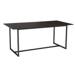 Glastisch Industrial Style Premium 180x90x76cm Glaskeramik & Metall Schwarz Matt Robust & Belastbar bis 50kg Arctic Kollektion KADIMA DESIGN