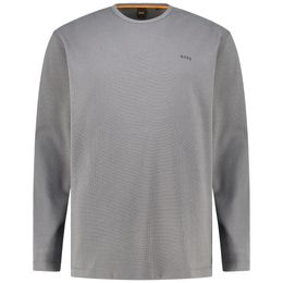 Große Größen BOSS Longsleeve mit Stretch Farbe grau Größe: 4XL