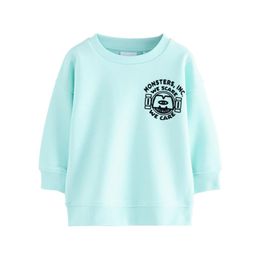 next Sweatshirt 'Monsters Inc Crew' Jungen Gr&ouml;&szlig;e 80 azur / aqua / gr&uuml;n / schwarz