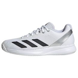 adidas Performance Sportschuh 'Courtflash Speed 2' Herren Gr&ouml;&szlig;e 48.5/49 schwarz / silber / wei&szlig;