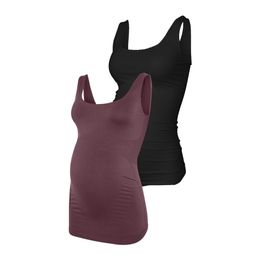 MAMALICIOUS Umstand Top 'MLHEAL' Damen Gr&ouml;&szlig;e XS/XL weinrot / schwarz