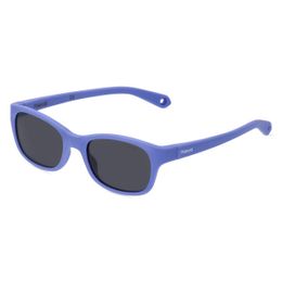 Polaroid PLD K006/S | Unisex-Sonnenbrille | Fassung: Vollrand, Quadratisch, Acetat, Violett Matt | Glasfarbe: Grau