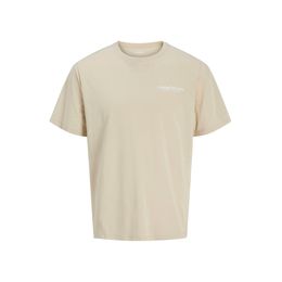 Jj Rebel T-Shirt 'JREBZACK' Herren Gr&ouml;&szlig;e S hellbeige / wei&szlig;