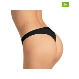 Nur Die 5er-Set: Strings in Schwarz - 35% | Gr&ouml;&szlig;e L | Damen-unterteile
