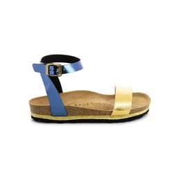 BACKSUN Sandalen "Junin" in Blau/ Gold - 67% | Gr&ouml;&szlig;e 40 | Damen-sandalen