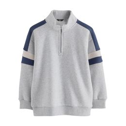 next Sweatshirt Jungen Gr&ouml;&szlig;e 110 navy / graumeliert / wei&szlig;