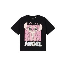 name it Shirt 'NKFNyri Stitch' girl size 134/140 Rose / Pitaya / Black / White