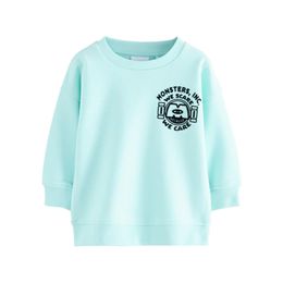 next Sweatshirt 'Monsters Inc Crew' Jungen Gr&ouml;&szlig;e 86 azur / aqua / gr&uuml;n / schwarz