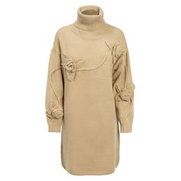 Influencer Knitted dress female Beige size M