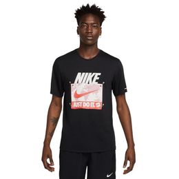 Nike Dri-Fit Run Energy SS Top Bekleidung Herren schwarz