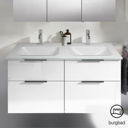 Burgbad Eqio Schrank mit Glas-Waschtisch, 4 Ausz&uuml;ge, SEYY122F2009A0070G0200,