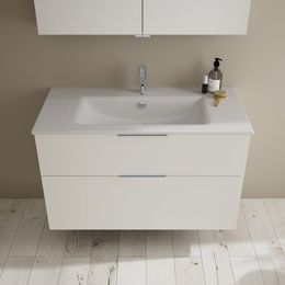 Burgbad Eqio Schrank mit Slim Keramik-Waschtisch, 2 Ausz&uuml;ge, SHBT102F6582C0001G0146,