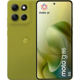 Motorola Smartphone "moto g86 5G 256GB", Energieeffizienz: A (A-G), grün (pantone golgen cypress), 256 GB, Mobiltelefone