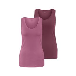 Tchibo - 2 Tops - Damen - Gr. XL - pflaume