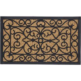 Fu&szlig;matte Astra "Coco Deluxe Light", braun (braun, anthr), B:45cm H:8mm L:75cm, Kokos, Teppiche, Fu&szlig;matte, T&uuml;rmatte, Kokos, rutschfest, schmutzabweisend, In und Outdoor