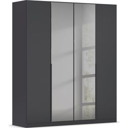 Drehtürenschrank INOSIGN BY RAUCH "Schlafzimmerschrank BESTSELLER Kleiderschrank Schrank Garderobe FERRIS", grau (graumetallic), B:181cm H:210cm T:54cm, Holzwerkstoff, Schränke, Kleiderschrank mit Spiegel in den Ausführungen BASIC/CLASSIC/PREMIUM