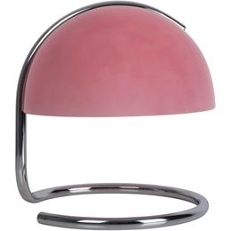 Näve NÄVE Tischleuchte "Burano", rosa, 1, Ø 23cm H: 25cm, 1 Stk., Leuchten, halbkugelförmiger Glasschirm, 1x E27, Zuleitung schwarz 150cm