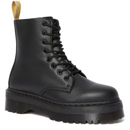 Schnürboots Dr. Martens "Jadon II Mono Vegan Plateaustiefel", Damen, Gr. 39, schwarz, Lederimitat, unifarben, Schuhe, Plateausboots, Chunky Boots mit Innenreißverschluss