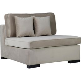 Sofa-Mittelelement Home Affaire "Skara", beige (dunkelbeige), B:90cm H:86cm T:100cm, Polsterelemente, Modul zum eigenen Zusammenstellen, in vielen Bezugsqualit&auml;ten