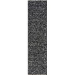 Läufer FLAIR RUGS "Minerals", grau (dunkelgrau), B:60cm H:10mm L:230cm, Kunstfaser, Wolle, Teppiche, Teppich aus Wollmischung, geknüpftes Design, meliert