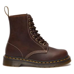 Dr. Martens Damen Schnürboots "1460 Pascal 8 Eye Boot", Gr. 43dunkelbraun, Leder, Schuhe, Schnürboots, Freizeitschuh mit Blockabsatz und Anziehlasche