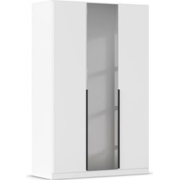 Drehtürenschrank INOSIGN BY RAUCH "Schlafzimmerschrank BESTSELLER Kleiderschrank Schrank Garderobe FERRIS", weiß (alpinweiß), B:136cm H:210cm T:54cm, Holzwerkstoff, Schränke, Mitteltüren mit hochwertigem Grauspiegel MADE IN GERMANY