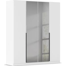 Drehtürenschrank INOSIGN BY RAUCH "Schlafzimmerschrank BESTSELLER Kleiderschrank Schrank Garderobe FERRIS", weiß (alpinweiß), B:181cm H:210cm T:54cm, Holzwerkstoff, Schränke, Mitteltüren mit hochwertigem Grauspiegel MADE IN GERMANY
