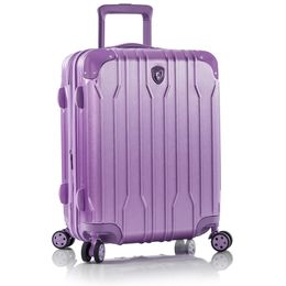 Hartschalen-Trolley Heys "Xtrak, in verschiedenen Farben und Größen", Gr. B/H/T: 39cm x 53cm x 23cm 42 l, lila (lavender), Polycarbonat-Verbundwerkstoff, festlich, Koffer, Heys x Joachim Llambi Handgepäck-Koffer TSA Schloss Volumenerweiterung