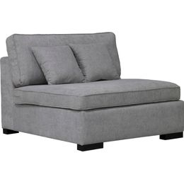 Sofa-Mittelelement Home Affaire "Skara", grau (hellgrau), B:90cm H:86cm T:100cm, Polsterelemente, Modul zum eigenen Zusammenstellen, in vielen Bezugsqualit&auml;ten